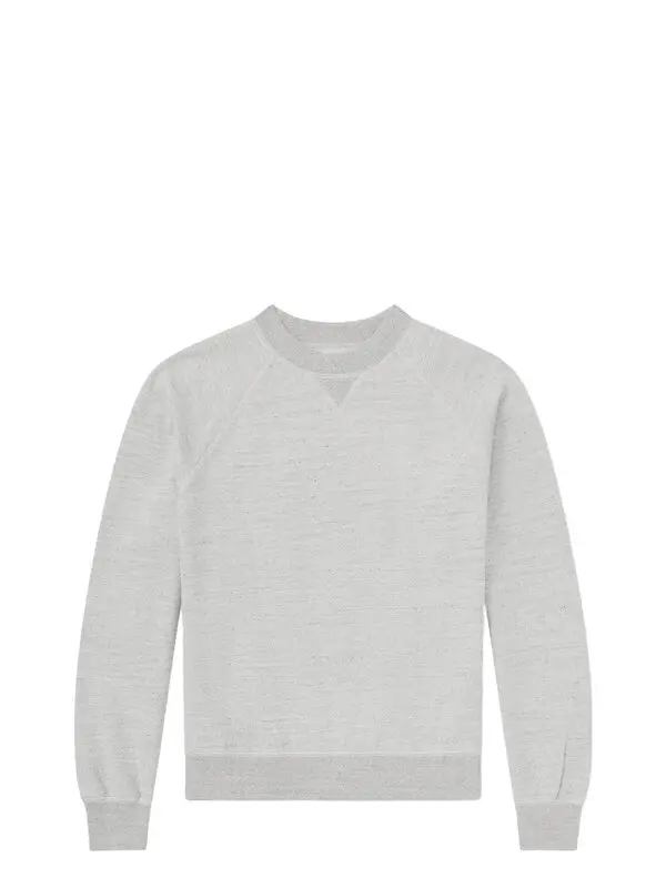 DRAKE'S Cotton-jersey Sweatshirt - Gray