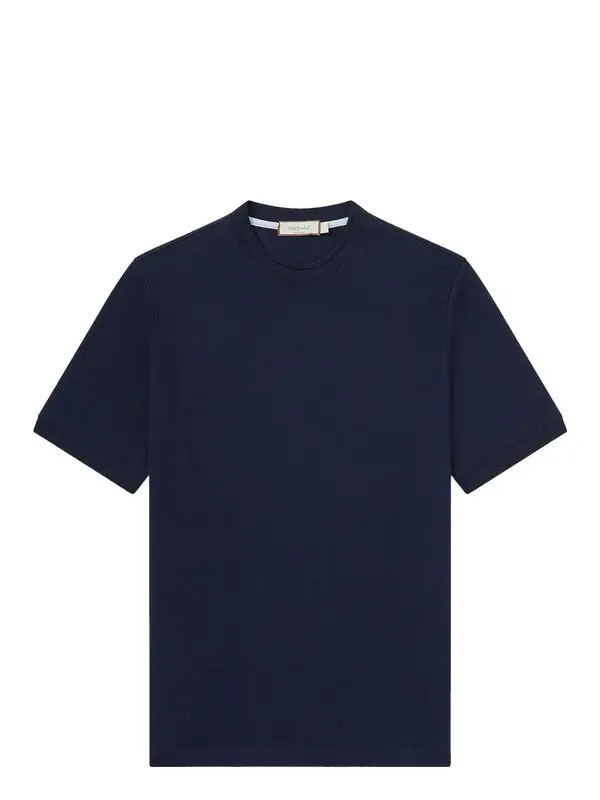 Canali Cotton-piqué T-shirt - Blue