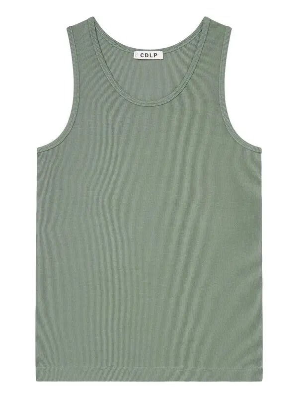 CDLP Ribbed Stretch-tencel™ Lyocell And Cotton-blend Jersey Tank Top - Green