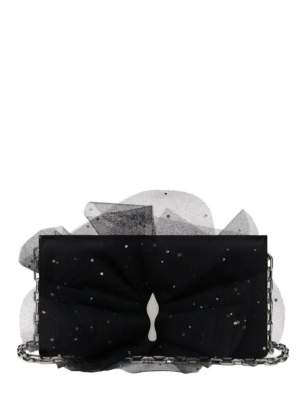 CHRISTIAN LOUBOUTIN Bettina Tulle Clutch - Black