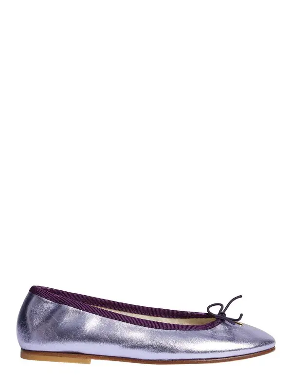 Bonpoint Leather Ballet Flats - Purple