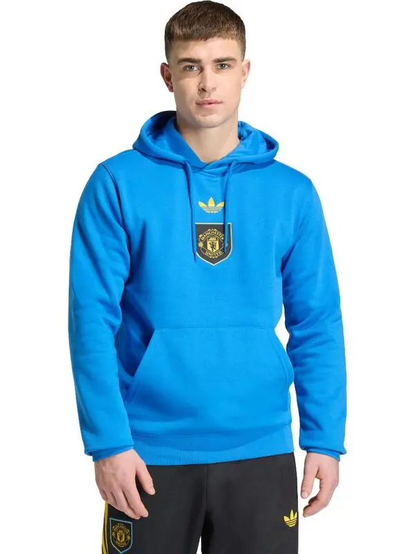 Adidas Manchester United Lfstlr Hoodie - Glow Blue