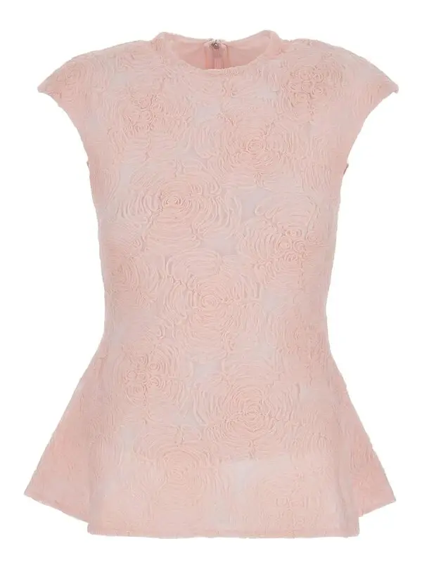 ROTATE BY BIRGER CHRISTENSEN Sleeveless Mesh Top - Rose