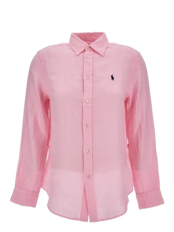 Polo Ralph Lauren Long-sleeved Linen Shirt - Rose