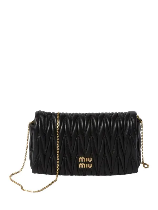 Miu Miu Matelassé Nappa Leather Mini-bag - Black