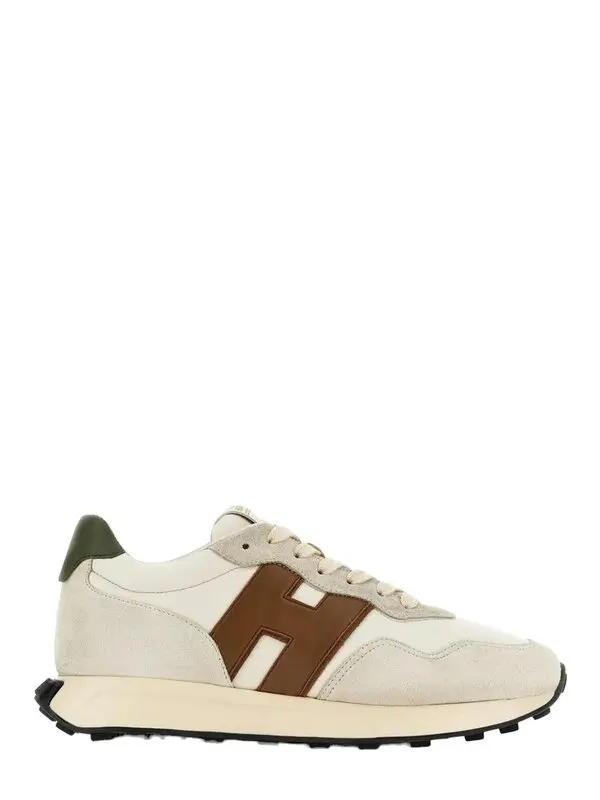 Hogan H601 Nappa Leather And Suede Sneakers - Beige