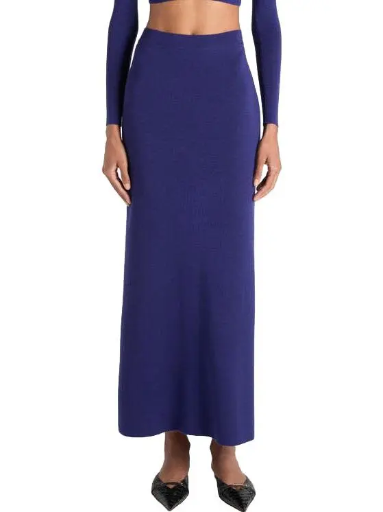 TOM FORD Cashmere Maxi Skirt - Quarz Blue