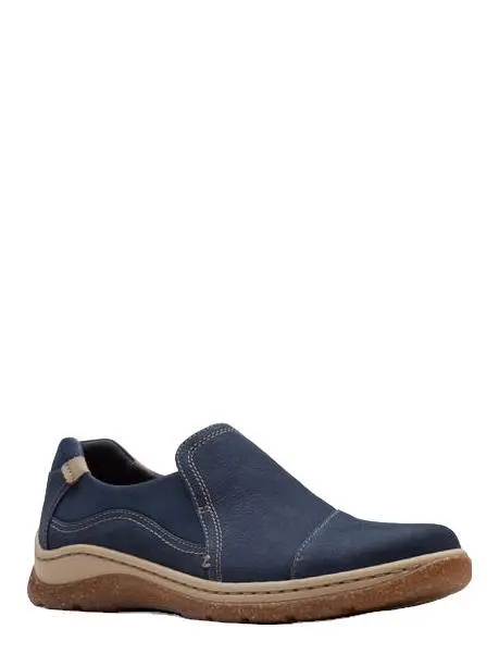 Clarks Orlene Slip-on Sneaker - Navy Nubuck