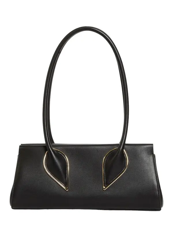 CHRISTIAN LOUBOUTIN Calfskin Baguette Handbag - Black