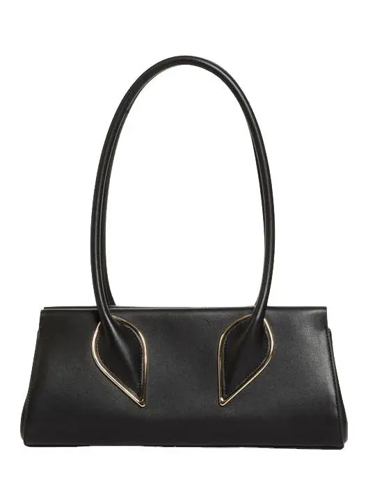 CHRISTIAN LOUBOUTIN Calfskin Baguette Handbag - Black
