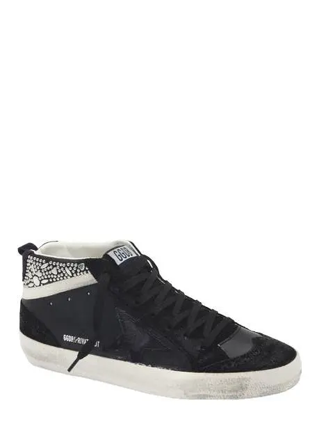 GOLDEN GOOSE Mid Star Sneaker - Black/blue