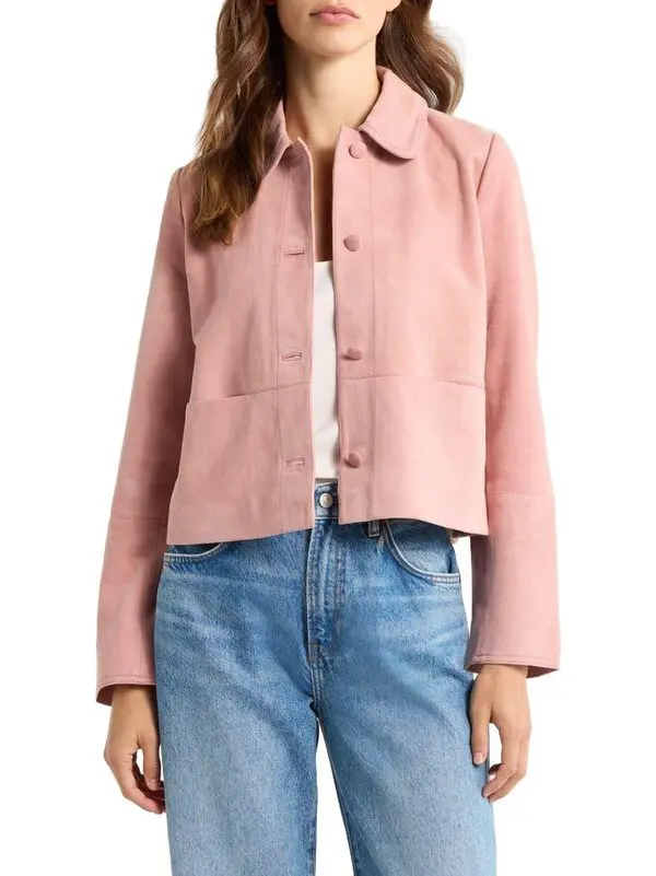 Caslon Suede Jacket - Pink