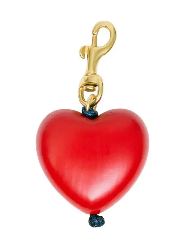Clare V. Grande Heart Charm - Poppy