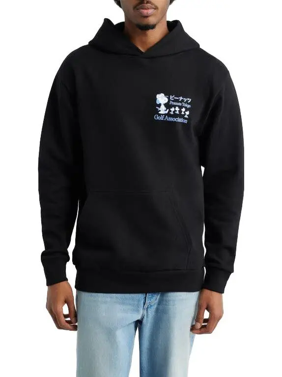 THE FORECAST AGENCY Peanuts® Tokyo Golf Graphic Hoodie - Black