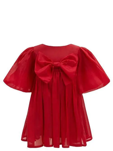 Bardot Mercer Bow Party Dress - Deep Red
