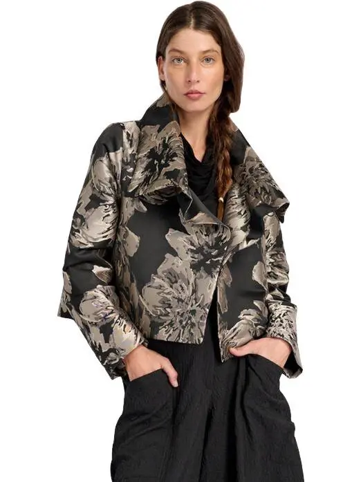 Alembika Nightfall Moto Brocade Jacket - Floral