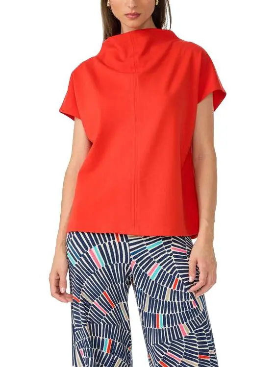 Trina Turk Pavilion High Neck Ponte Top - Samba Sunrise