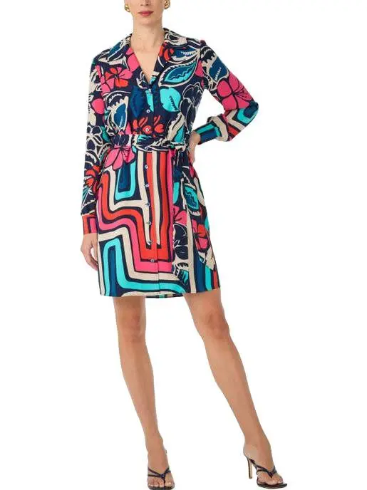 Trina Turk Promenade Printed Shirt Dress - Multi