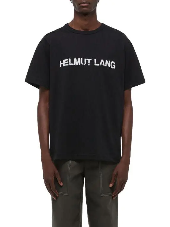 Helmut Lang Heavyweight Stencil Logo Graphic T-shirt - Black