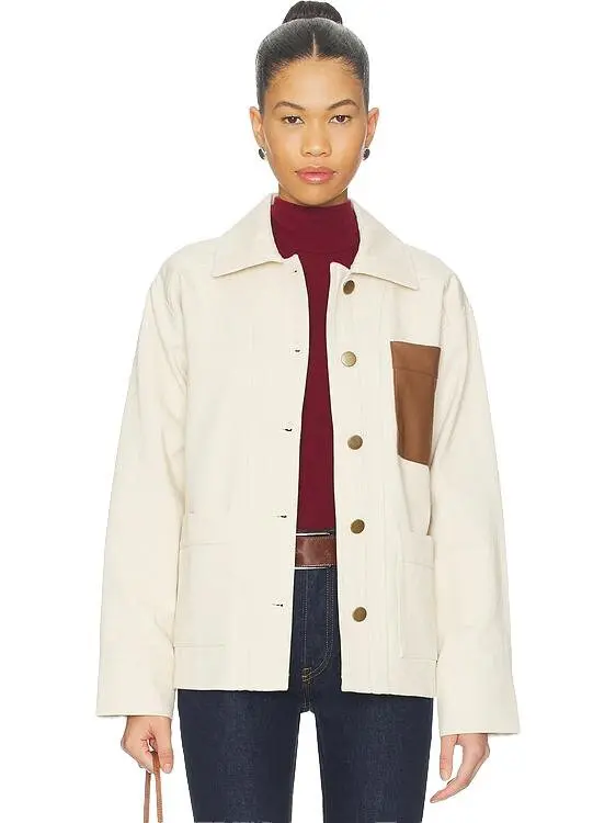 Central Park West Quinn Trucker Jacket - White