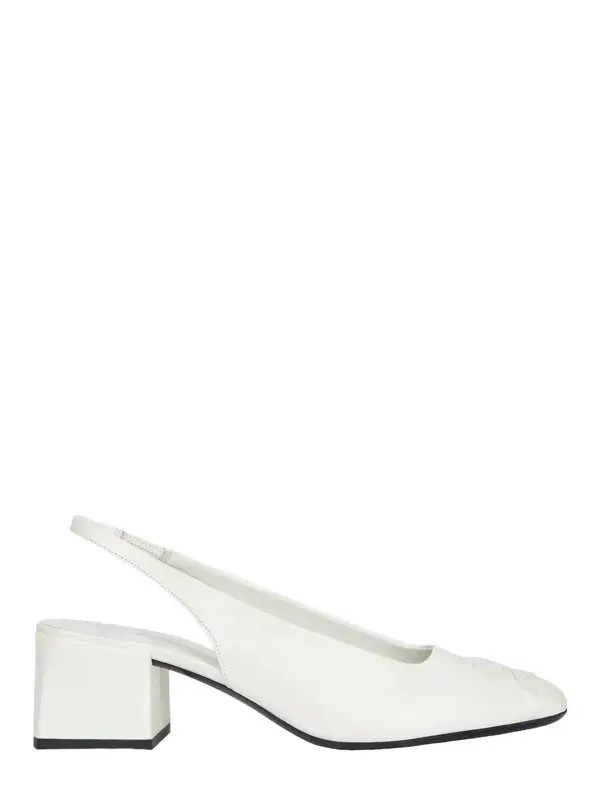 COURREGES Ac-logo Slingback Pumps - White