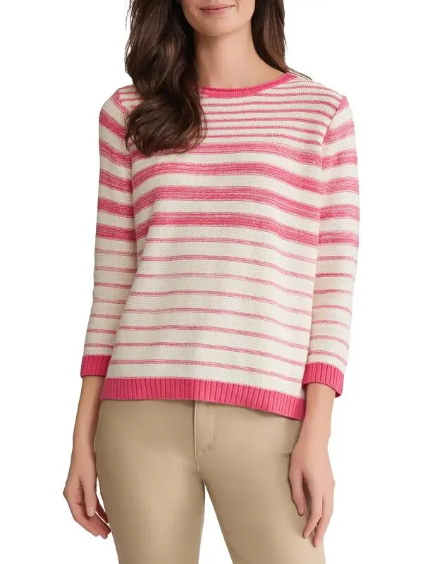 Jones New York Marled Roll Neck Sweater - Fresh Guava/jones White