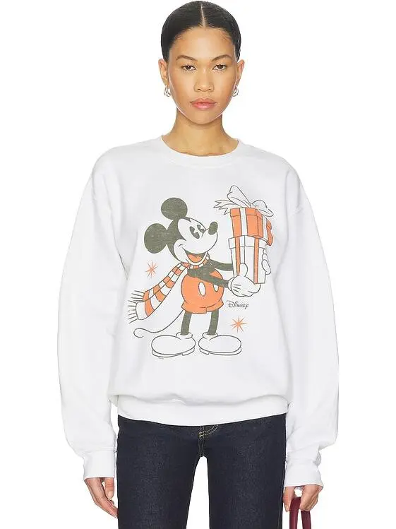Junk Food Mickey Presents Sweatshirt - White