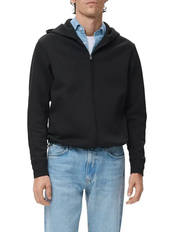 Mango Zip-up Hoodie - Black