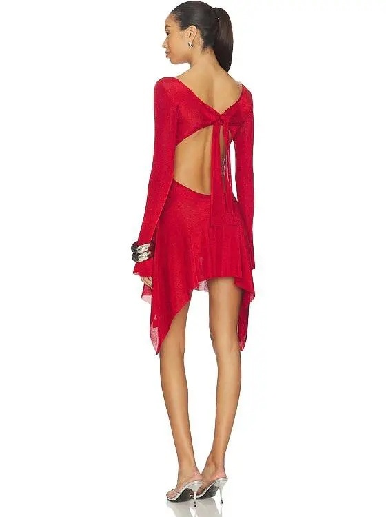 GUIZIO X Rose Dress - Red