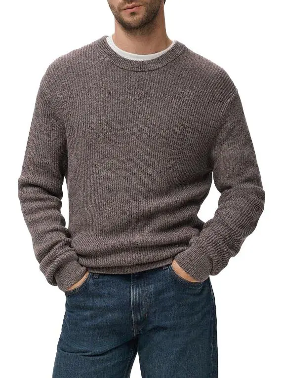 Mango Cotton Crewneck Sweater - Wine