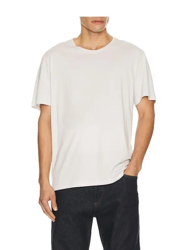 Paige Sorden Crew Neck Tee In White - Overcasat