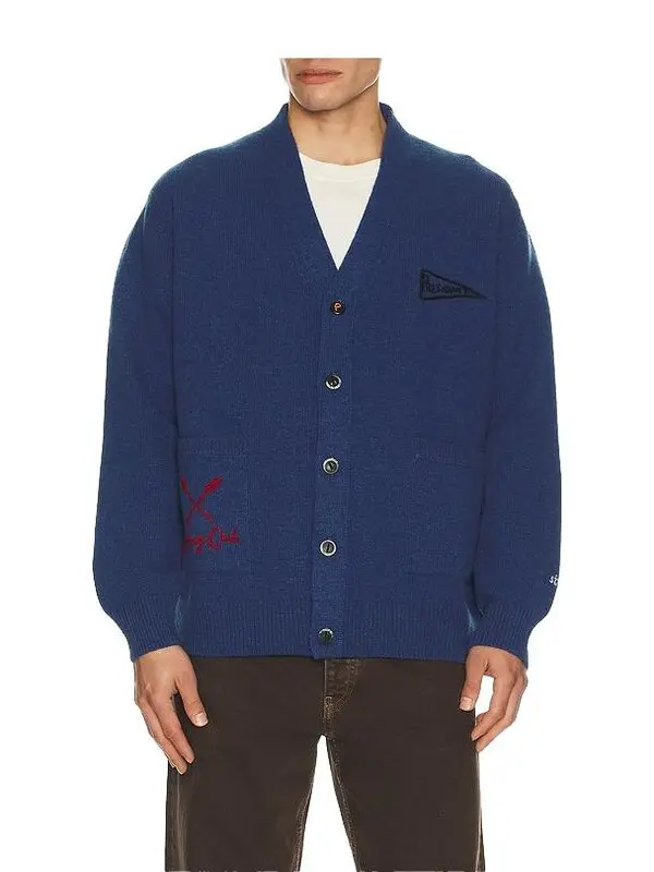 President's Pocket Cardigan - Ocean Blue