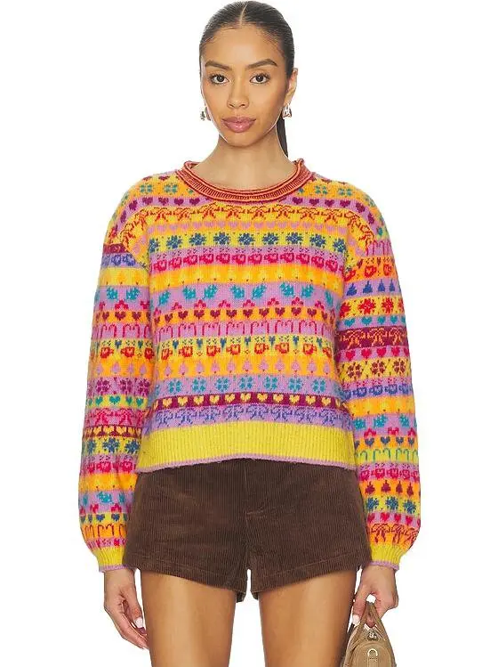 Free People Favorite Things Sweater - Bright Confetti Combo