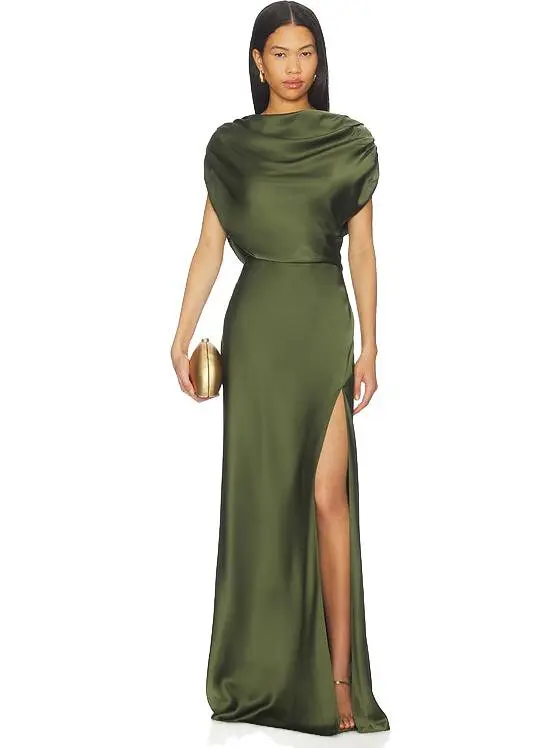 LOVERS AND FRIENDS Liliana Gown - Hunter Green