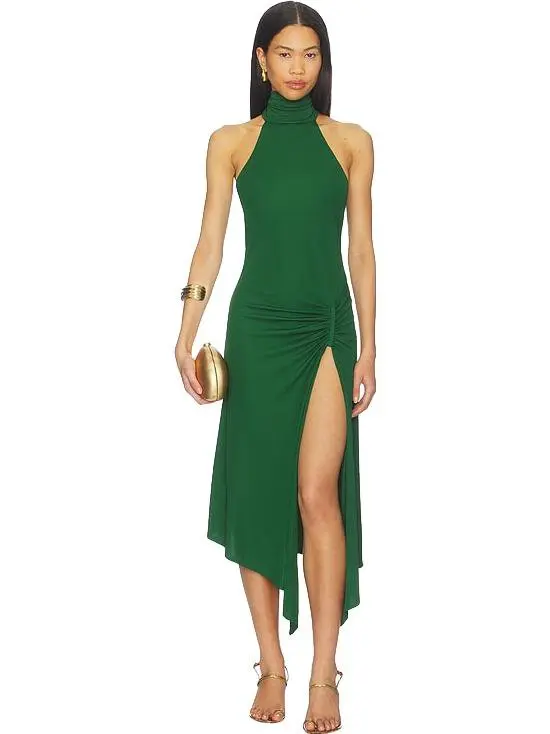 Nbd Kim Midi Dress - Dark Green