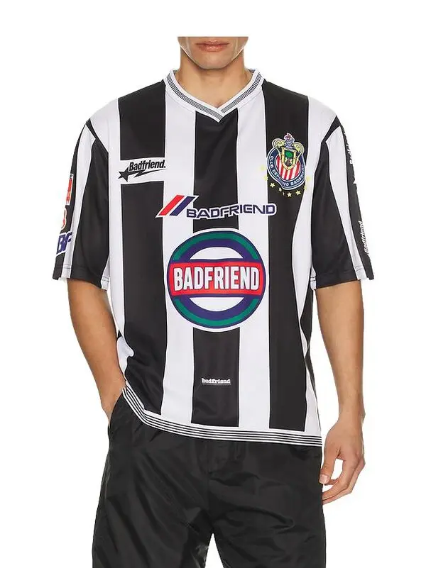 BADFRIEND Soccer Jersey - Black & White
