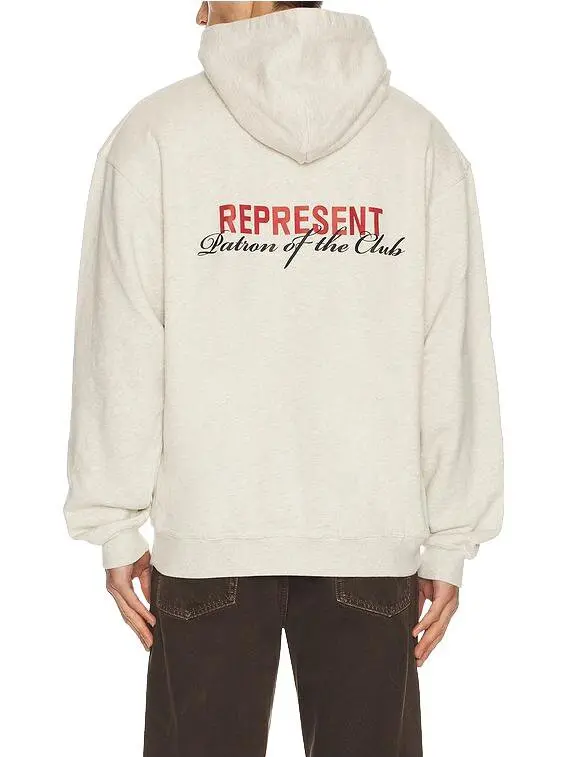 REPRESENT Patron Of The Club Hoodie - Cream Marl