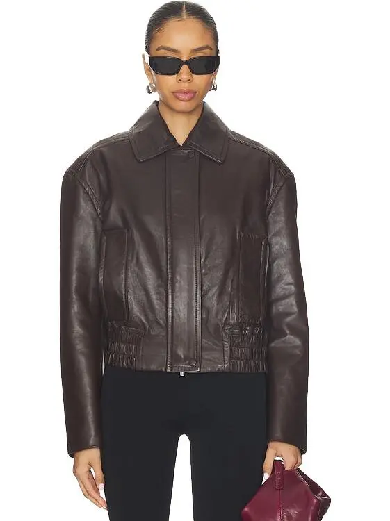 A.L.C. Otto Leather Jacket - Bordeaux
