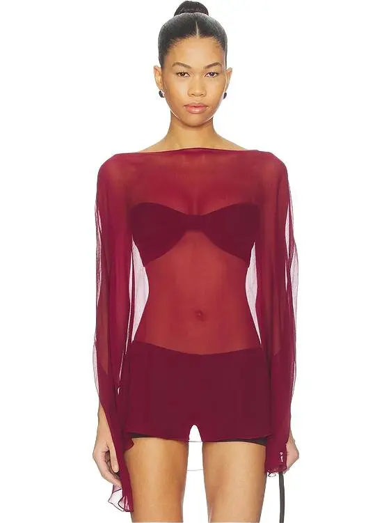 BUCI Ibis Poncho Set - Oxblood