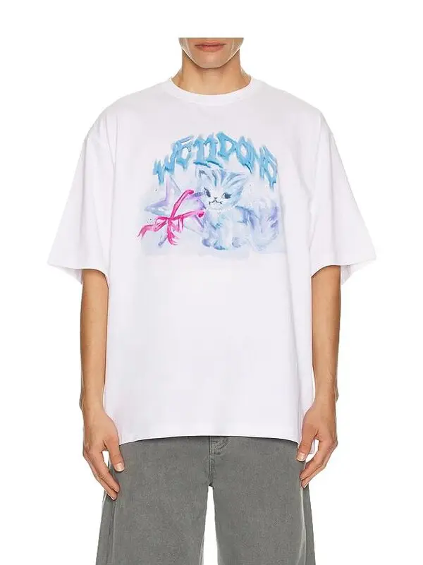 We11Done Watercolor Monster T-shirt - White
