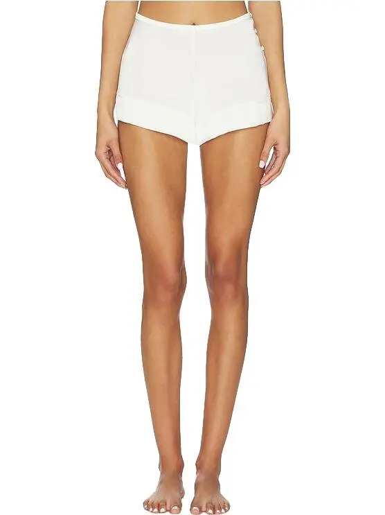 KAT THE LABEL Billie Shorts - Ivory