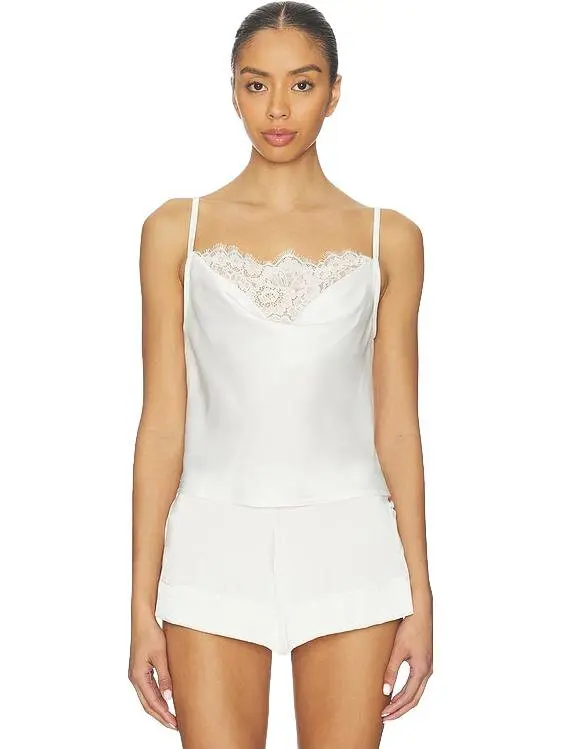 KAT THE LABEL Billie Camisole Top - Ivory
