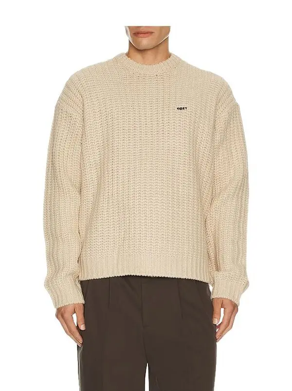 Obey Bold Chunky Sweater - Oatmeal