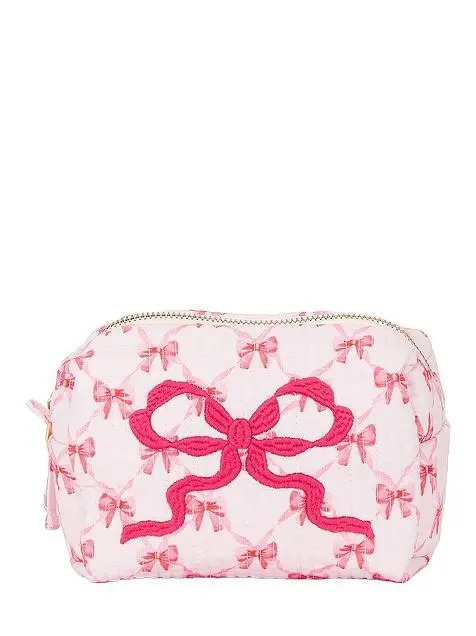 LoveShackFancy Mini Octavia Pouch - Peppermint Pink