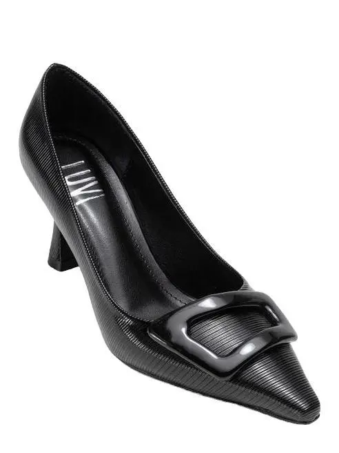 PROLOGUE SHOES Astra Buckle Pointed-toe Pumps - Black