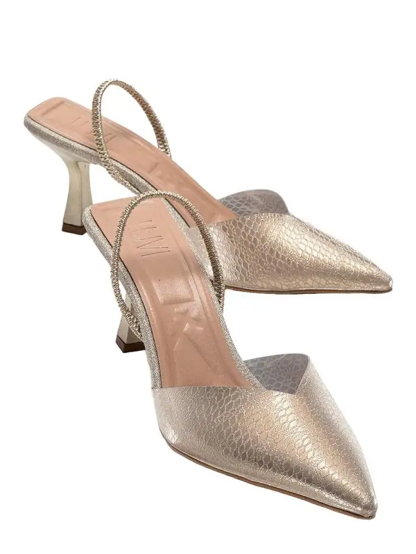 PROLOGUE SHOES Pointed-toe Pumps - Gold Glitter