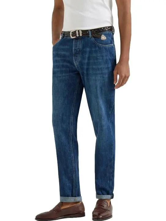 Brunello Cucinelli Lightweight Denim Trousers - Dark Denim