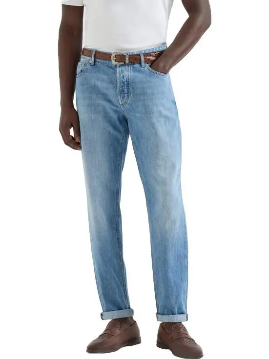 Brunello Cucinelli Lightweight Denim Trousers - Light Denim