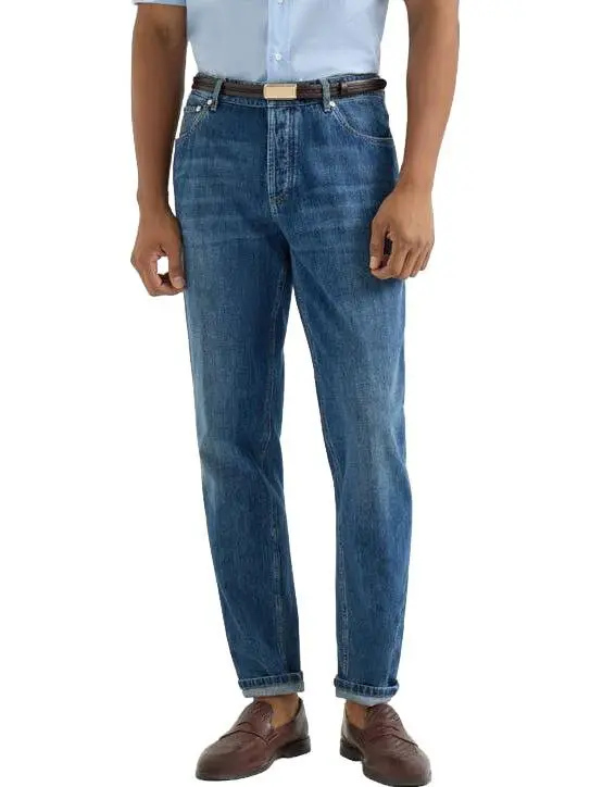 Brunello Cucinelli Lightweight Denim Trousers - Medium Denim