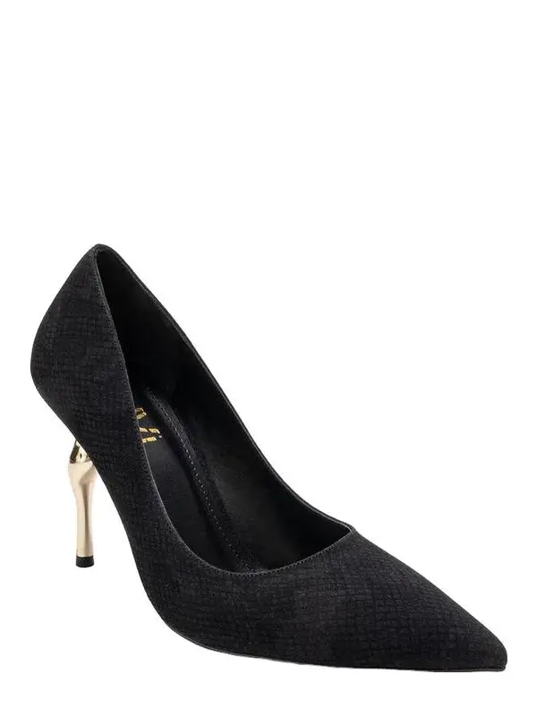 PROLOGUE SHOES Hudson Pointed Toe Pump - Black Pattern